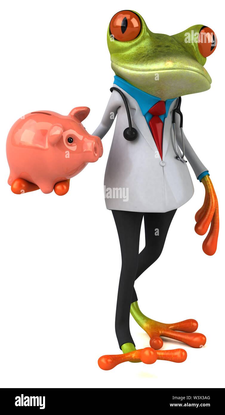 Frog doctor - 3D Illustration Stock Photo - Alamy