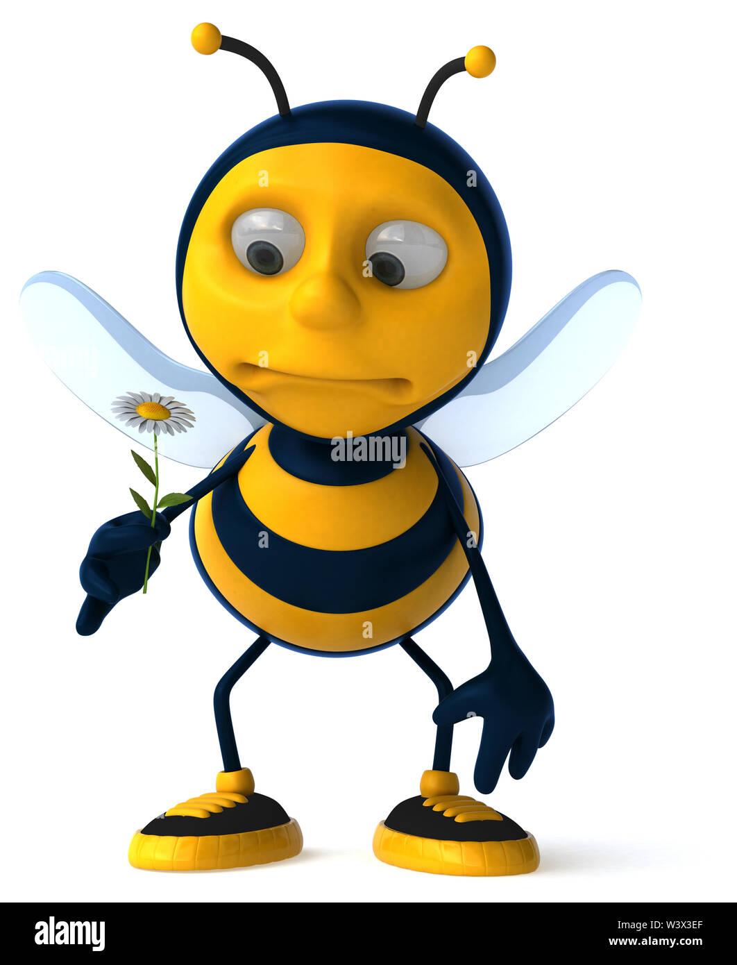 Fun bee - 3D Illustration Stock Photo - Alamy
