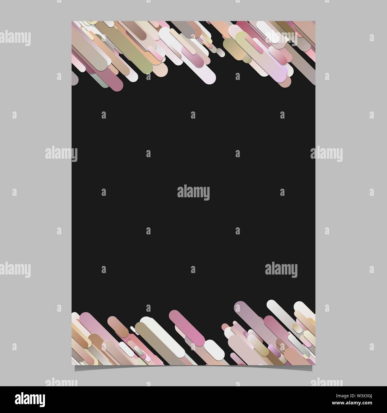 Modern gradient diagonal rounded stripe pattern flyer background - vector stationery template ...