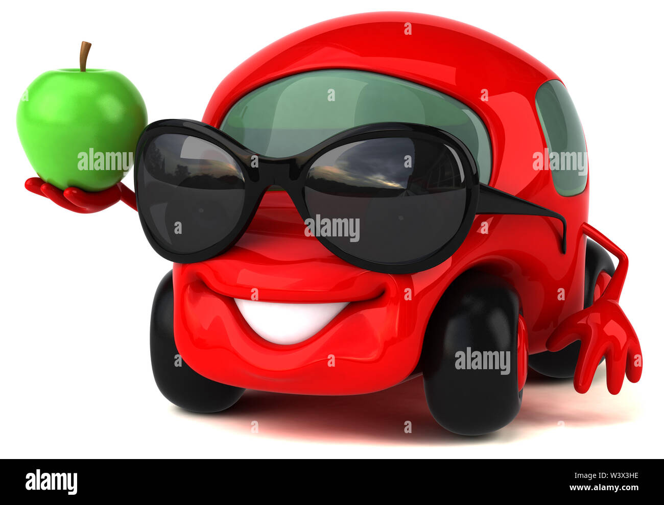 Fun car - 3D Illustration Stock Photo - Alamy