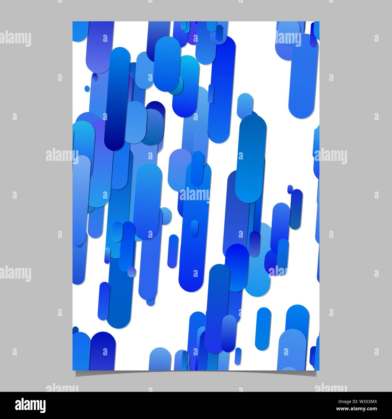 Blue abstract modern gradient rounded stripe pattern flyer background template - vector ...