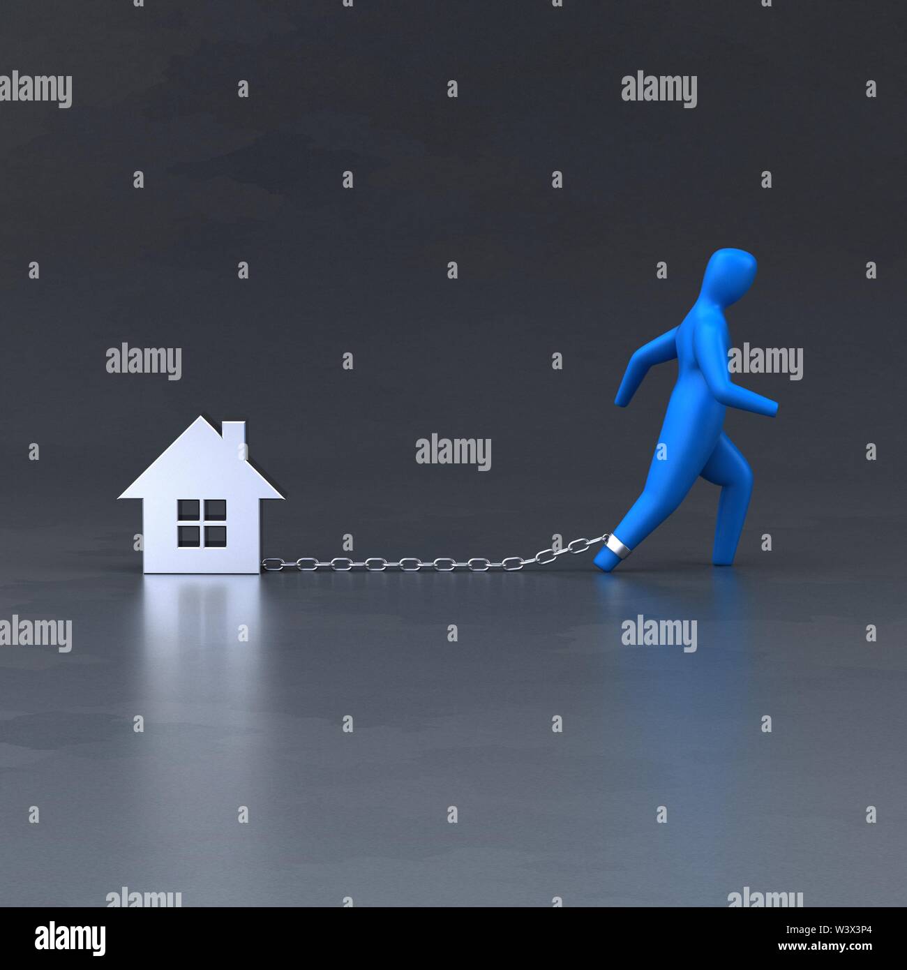 Burden symbol - 3D Illustration Stock Photo - Alamy