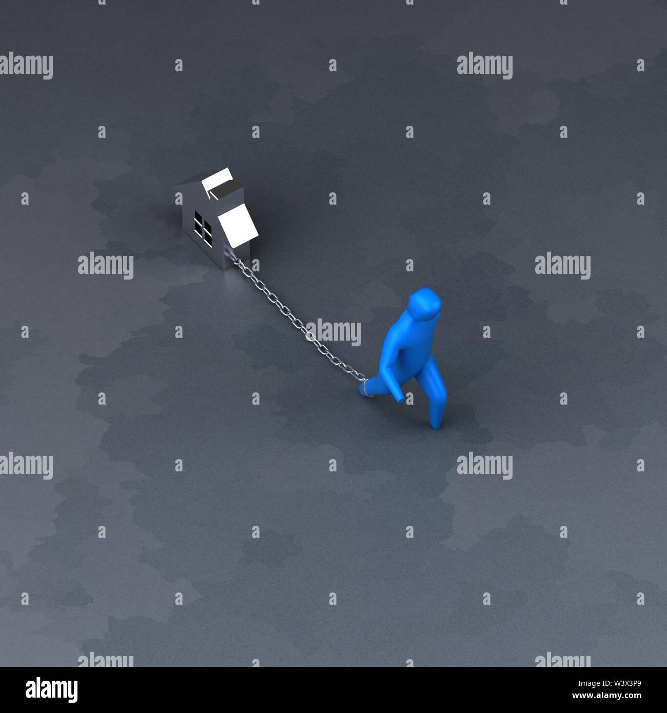 Burden symbol - 3D Illustration Stock Photo - Alamy