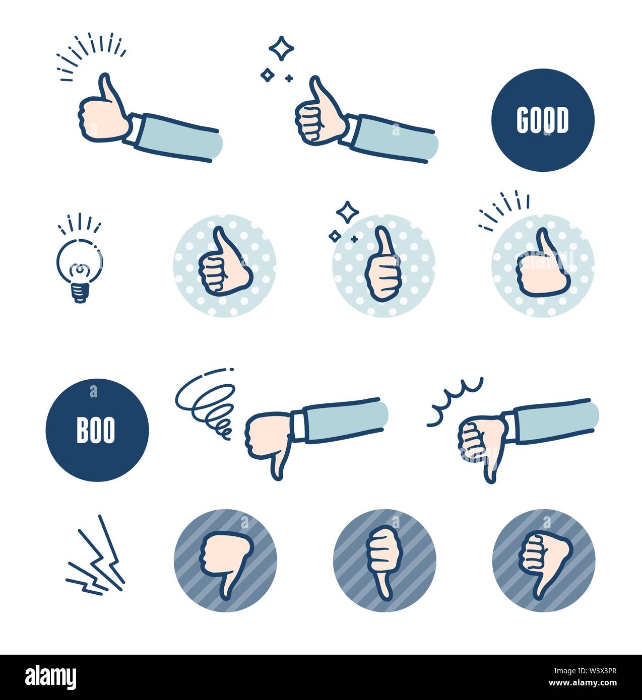 Illustration set of hand gestures. It's vector art so it's easy to edit ...