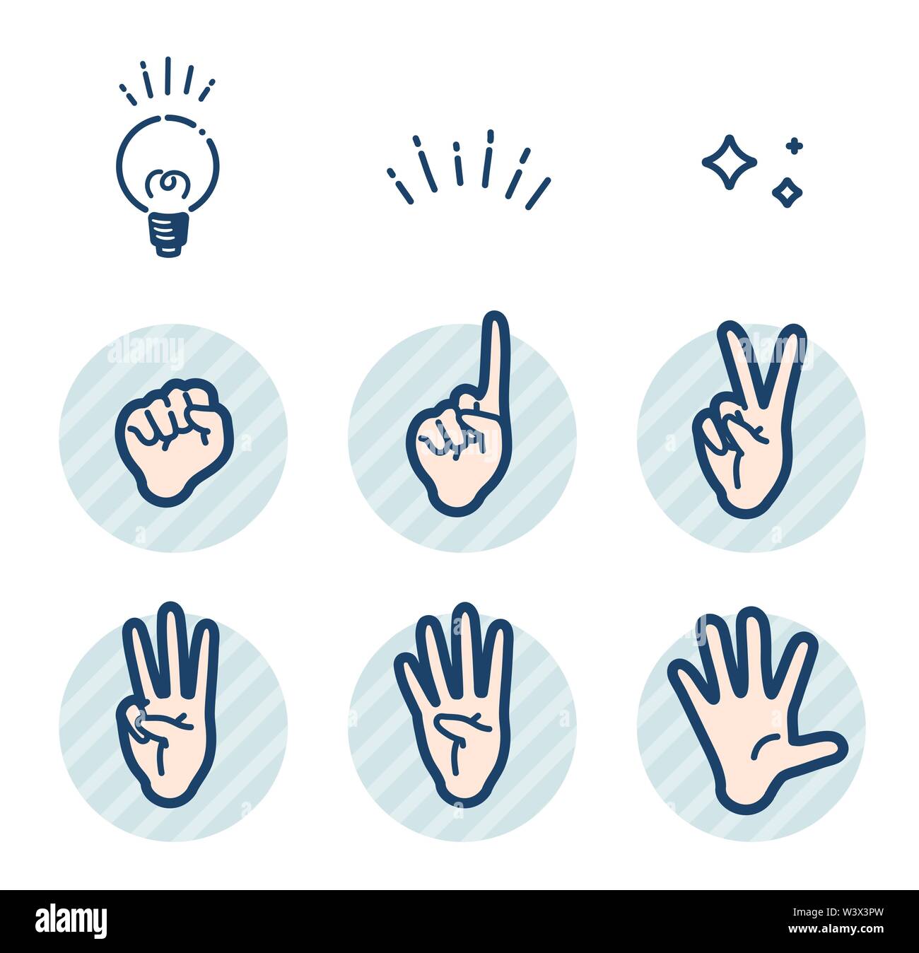 Illustration set of hand gestures. It's vector art so it's easy to edit ...