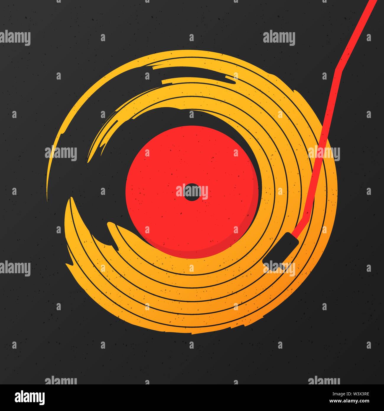 Black white dj turntable vector graphic Stock Vector Images - Alamy