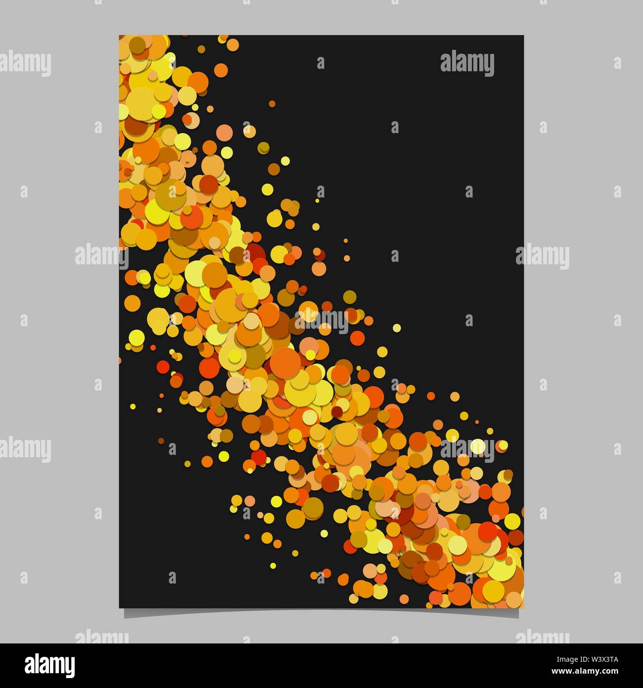 Abstract blank curved confetti poster background template with ...