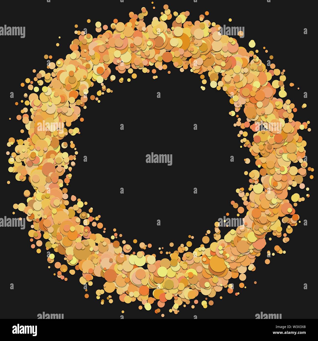Blank abstract sprinkled confetti wreath background template - vector ...