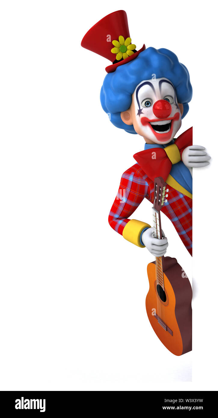 Fun clown - 3D Illustration Stock Photo - Alamy