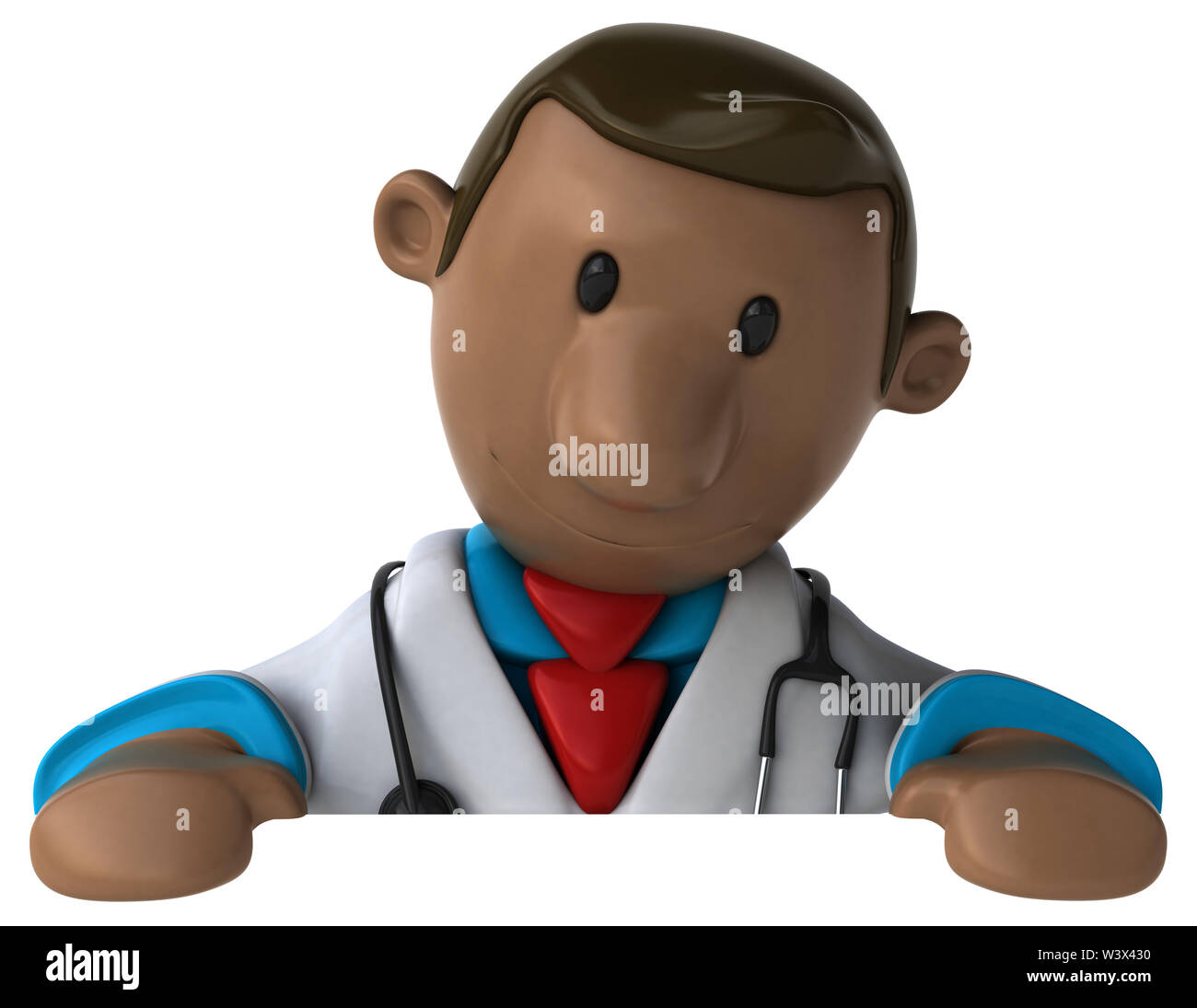 Fun doctor - 3D Illustration Stock Photo - Alamy