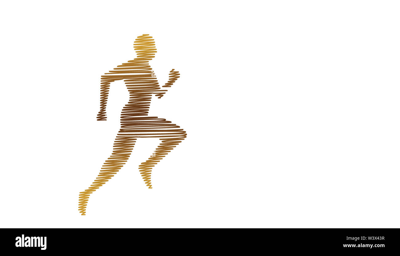 running man logo Stock Photo - Alamy