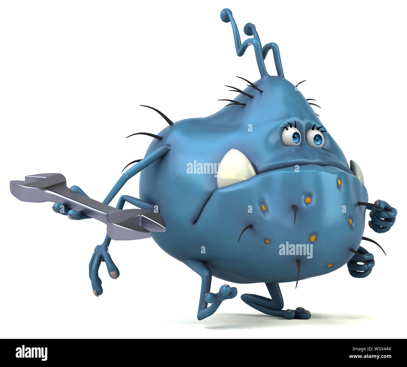 Fun germ - 3D Illustration Stock Photo - Alamy
