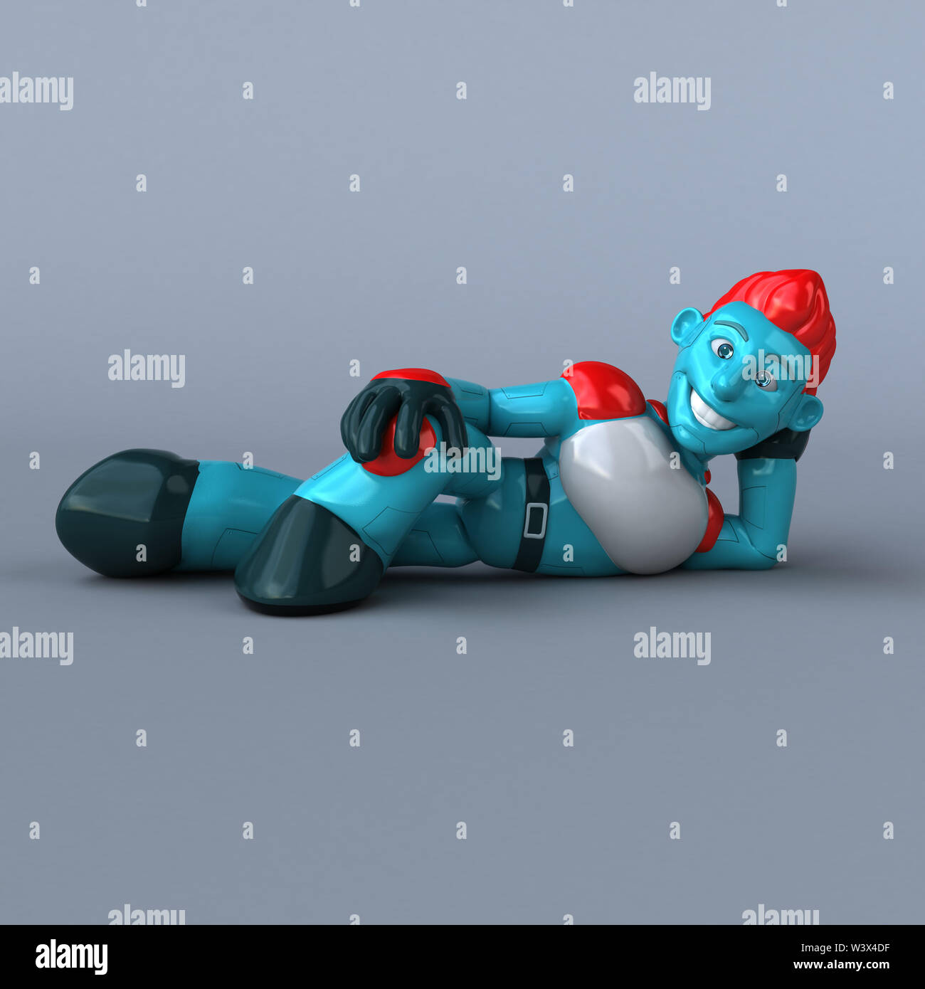 Red robot - 3D Illustration Stock Photo - Alamy