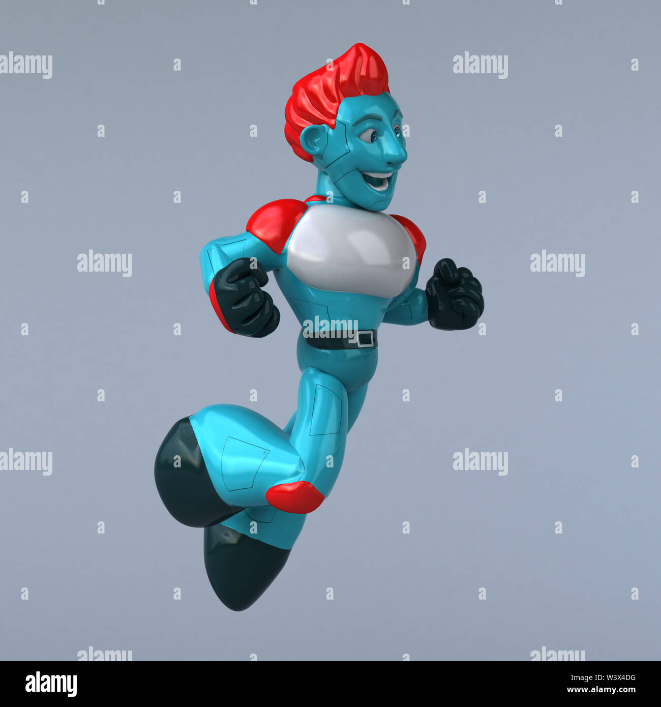 Red robot - 3D Illustration Stock Photo - Alamy