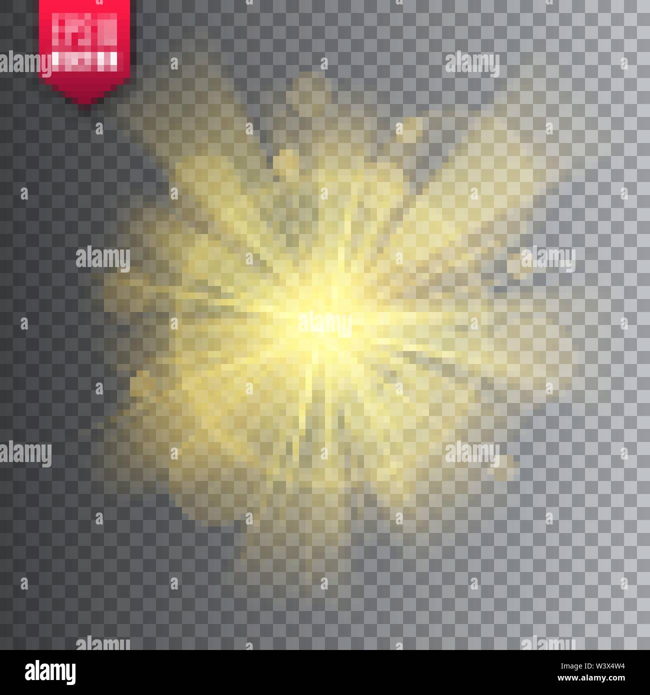 Glowing light on transparent background. Lens flare effect. Bright ...