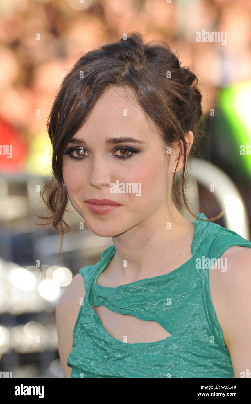LOS ANGELES, CA. July 13, 2010: Ellen Page at the Los Angeles premiere ...