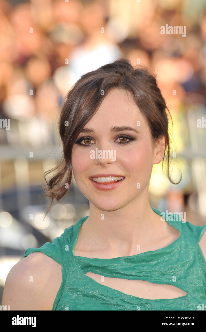 LOS ANGELES, CA. July 13, 2010: Ellen Page at the Los Angeles premiere ...