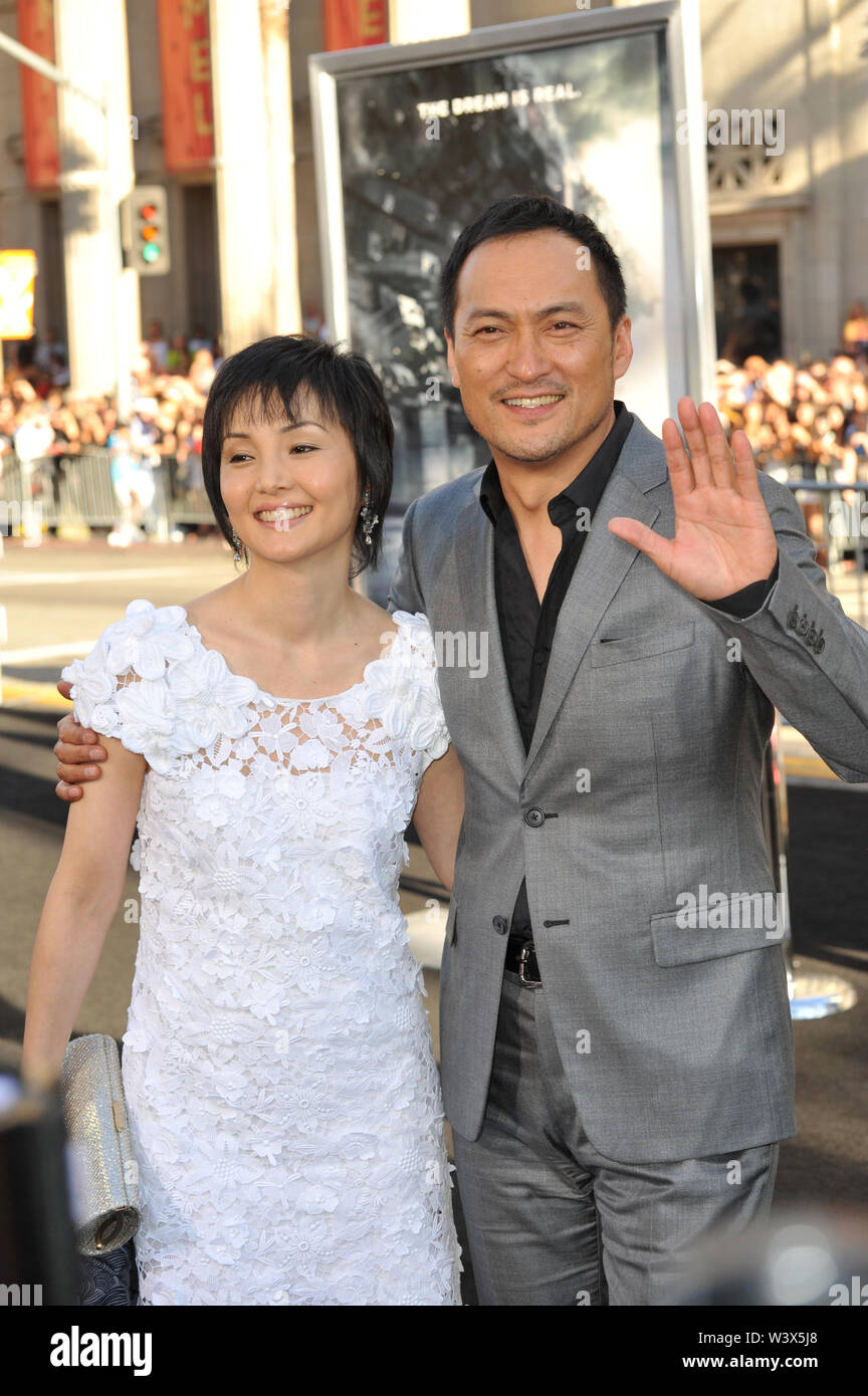 LOS ANGELES, CA. July 13, 2010: Ken Watanabe & wife Kaho Minami at the ...