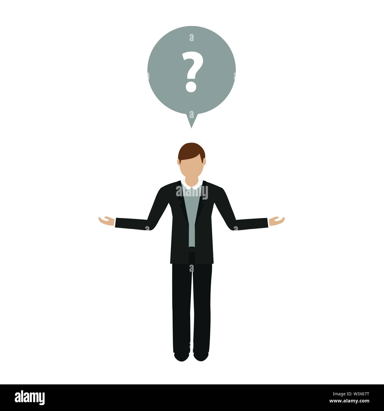 Cartoon man question Stock Vector Images - Alamy