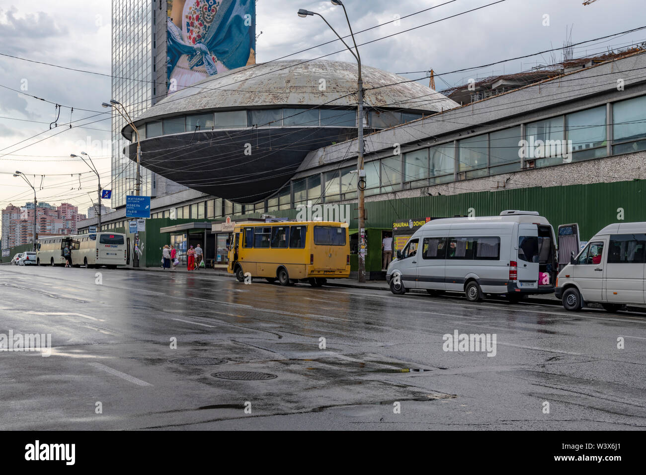 The iconic Flying Saucer Building. Built in 1971 by architect Florian ...