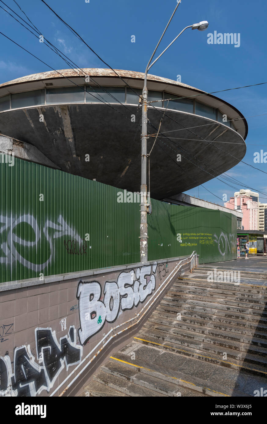 The iconic Flying Saucer Building. Built in 1971 by architect Florian ...
