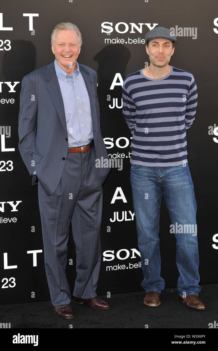 LOS ANGELES, CA. July 19, 2010: Jon Voight & son James Haven at the ...