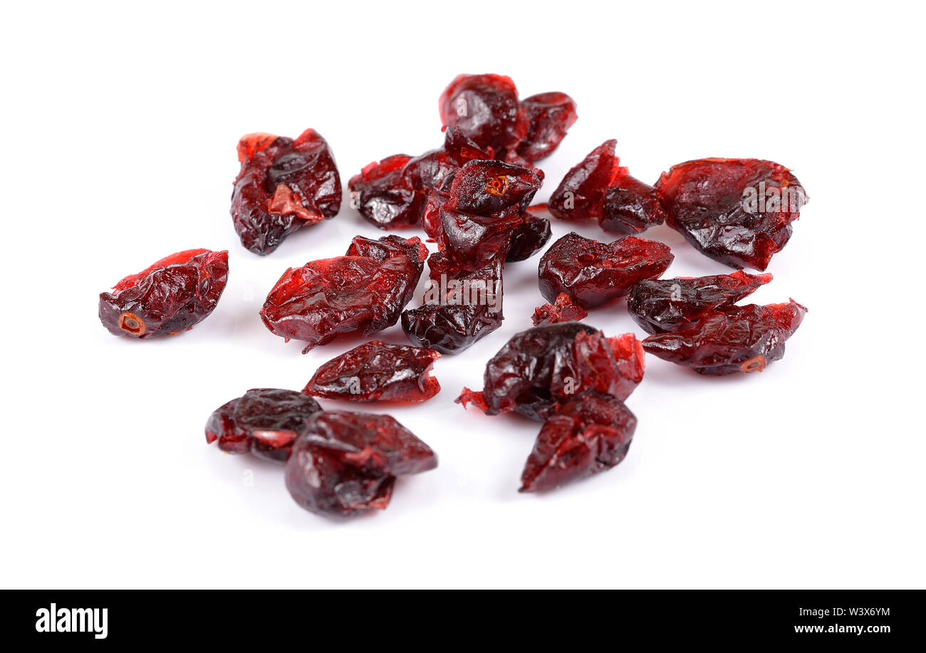 dried cranberries isolated on white background Stock Photo - Alamy