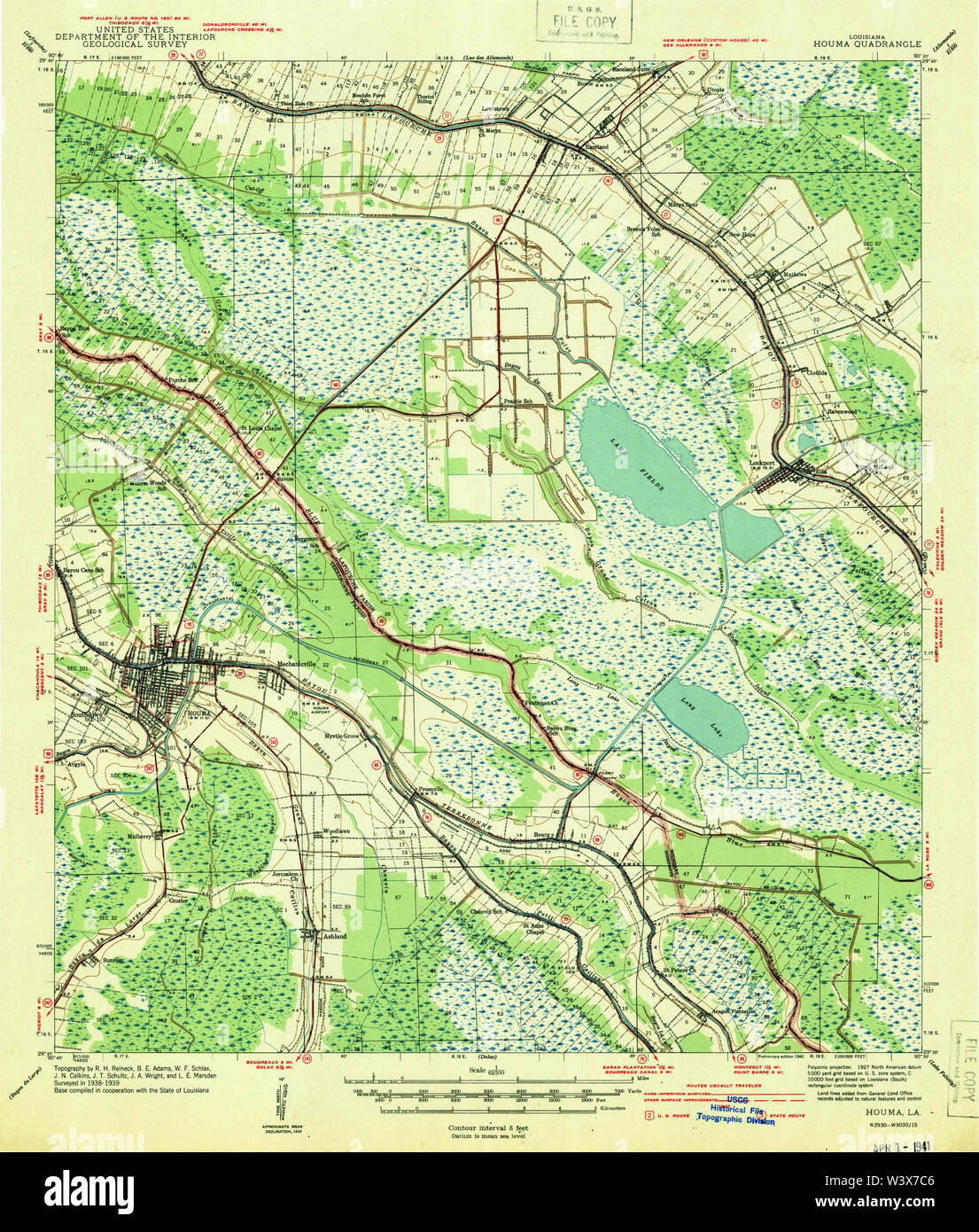 Map of houma louisiana hi-res stock photography and images - Alamy