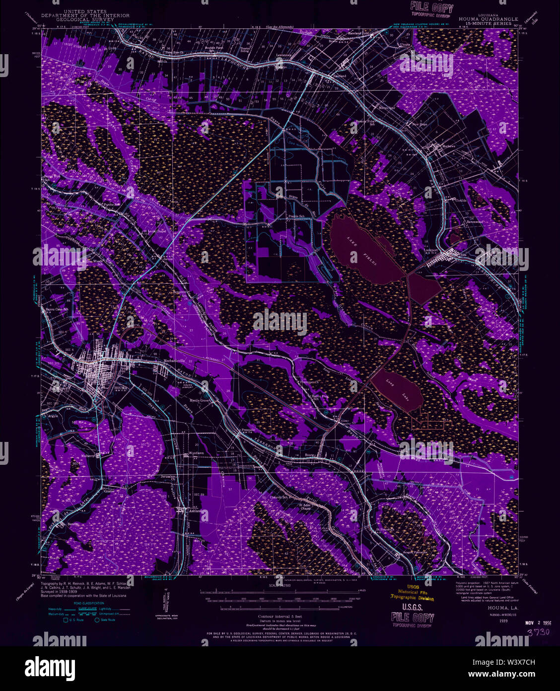 Map of houma louisiana hi-res stock photography and images - Alamy