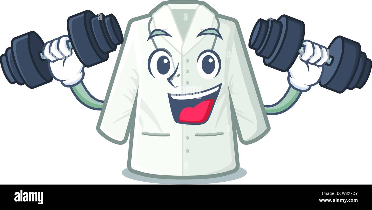 Fitness doctor coat in the cartoon shape Stock Vector Image & Art - Alamy