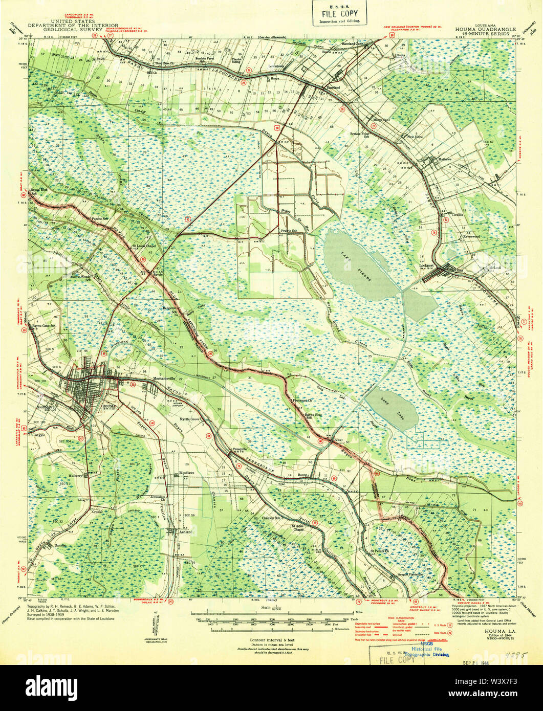 Map of houma louisiana hi-res stock photography and images - Alamy