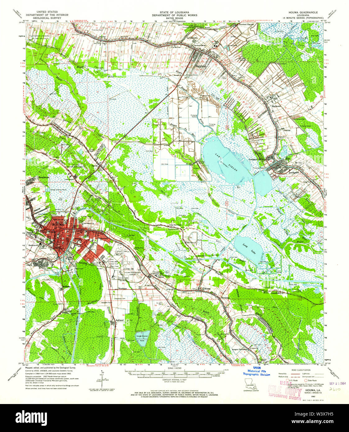 Map of houma hi-res stock photography and images - Alamy