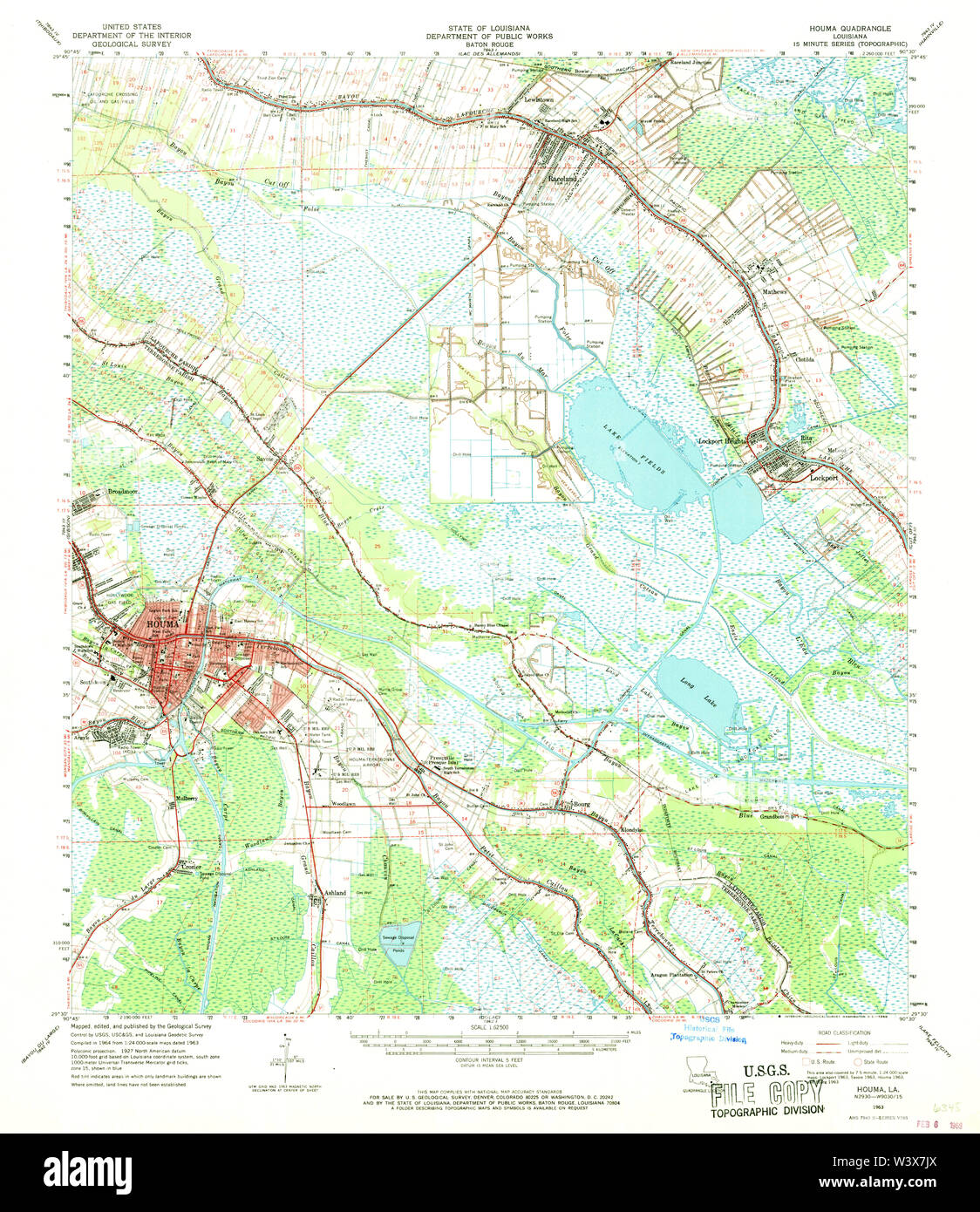 Map of houma hi-res stock photography and images - Alamy