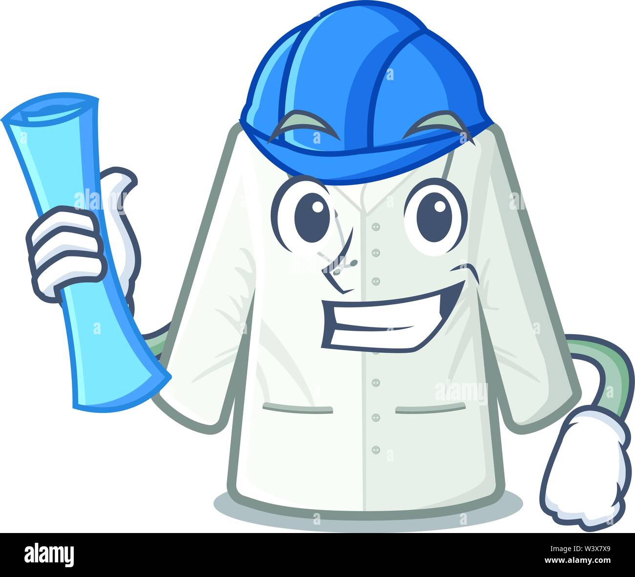 Architect doctor coat isolated in the character Stock Vector Image ...