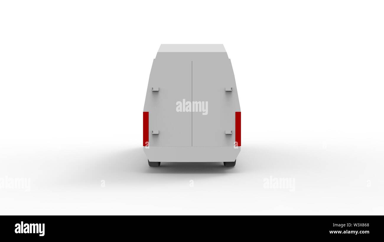 3d rendering of a utility van isolated in white studio background Stock ...