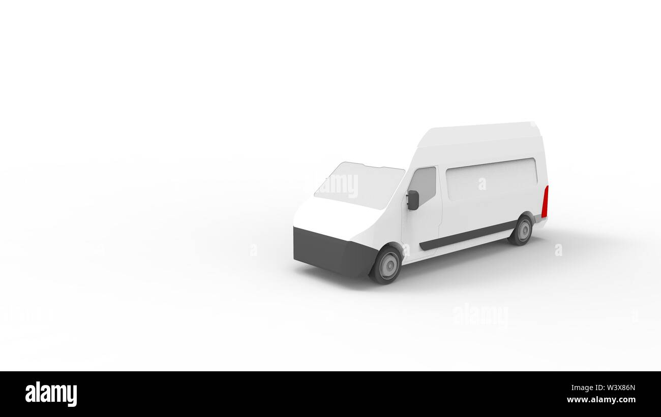 3d rendering of a utility van isolated in white studio background Stock ...