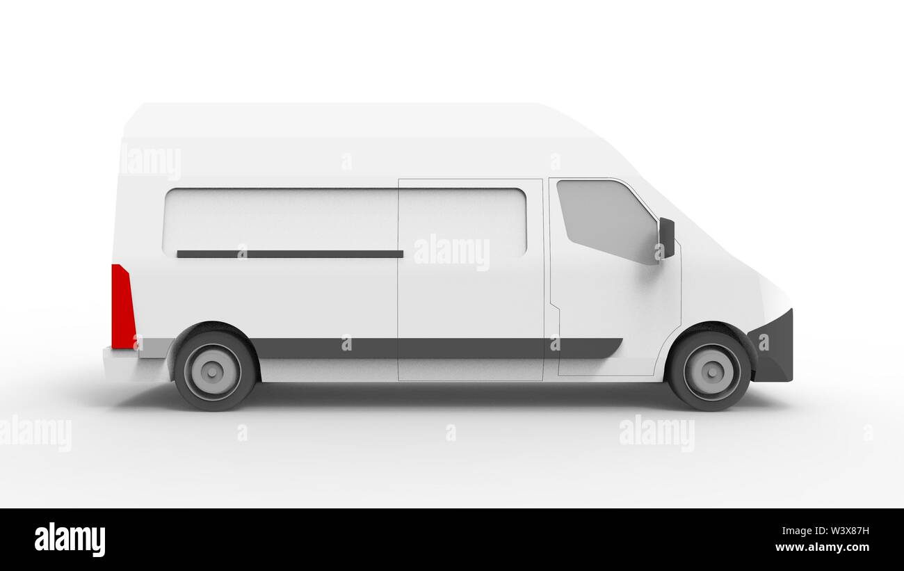 3d rendering of a utility van isolated in white studio background Stock ...
