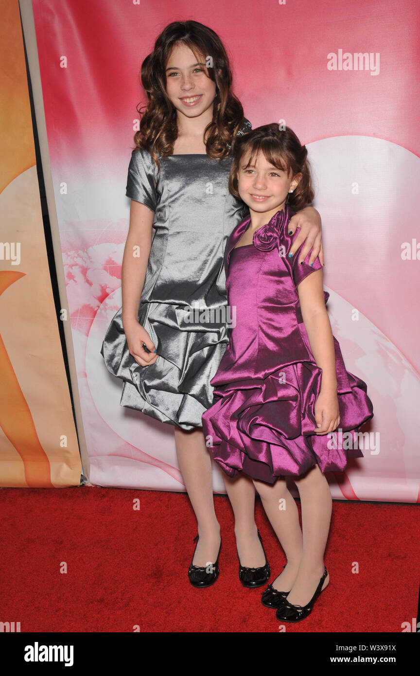 LOS ANGELES, CA. July 31, 2010: Emily Evan Rae (left) & Savannah Paige ...