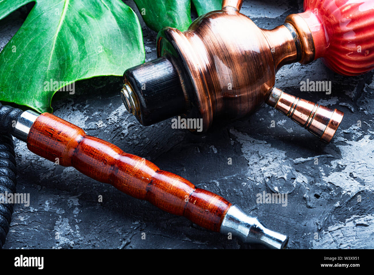 Details of the eastern kalian.Hookah with tropical flavor.Smoking ...