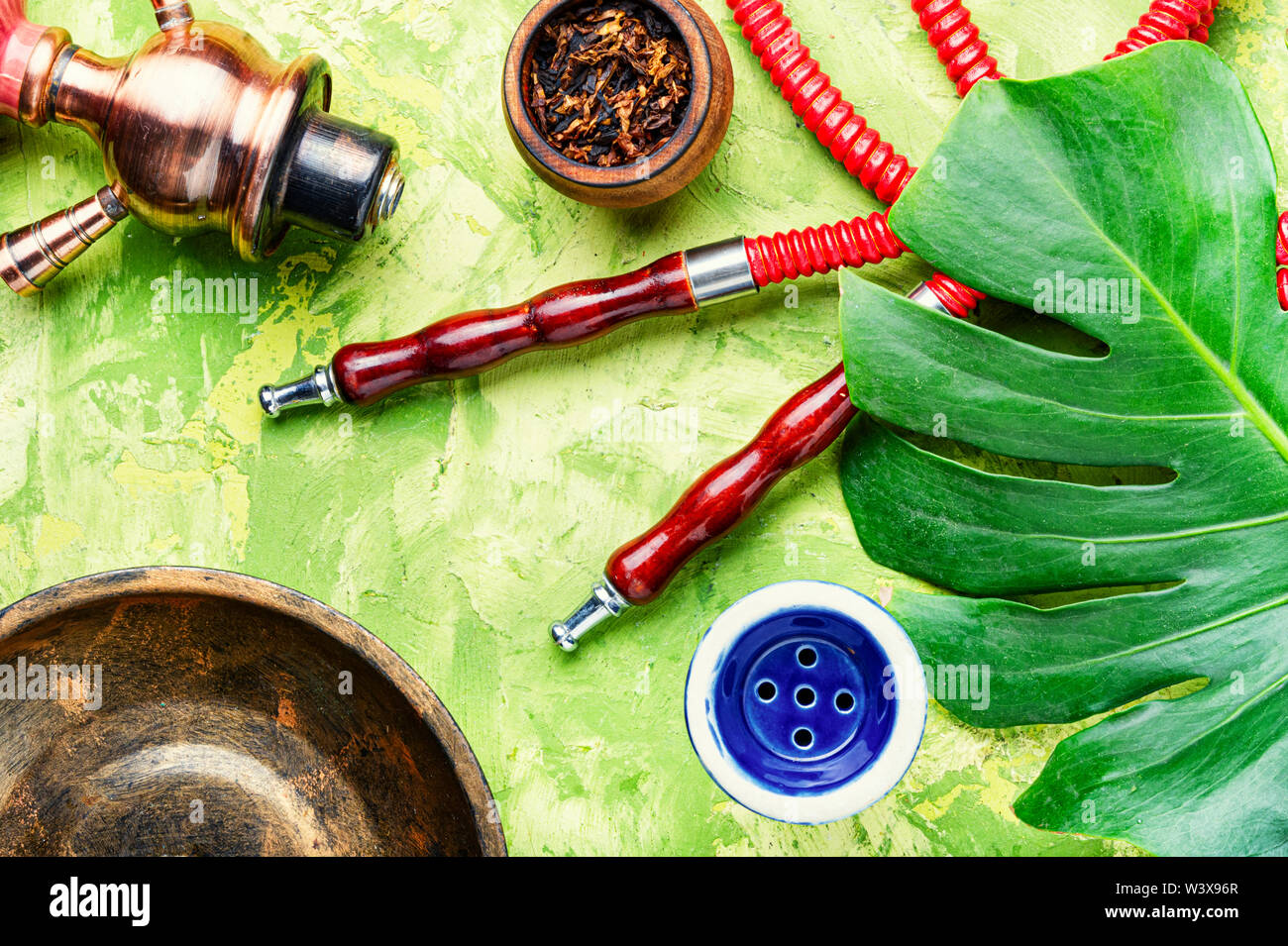 Hookah mouthpiece.Shisha aroma.Tabak with tropical flavor.Kalian ...