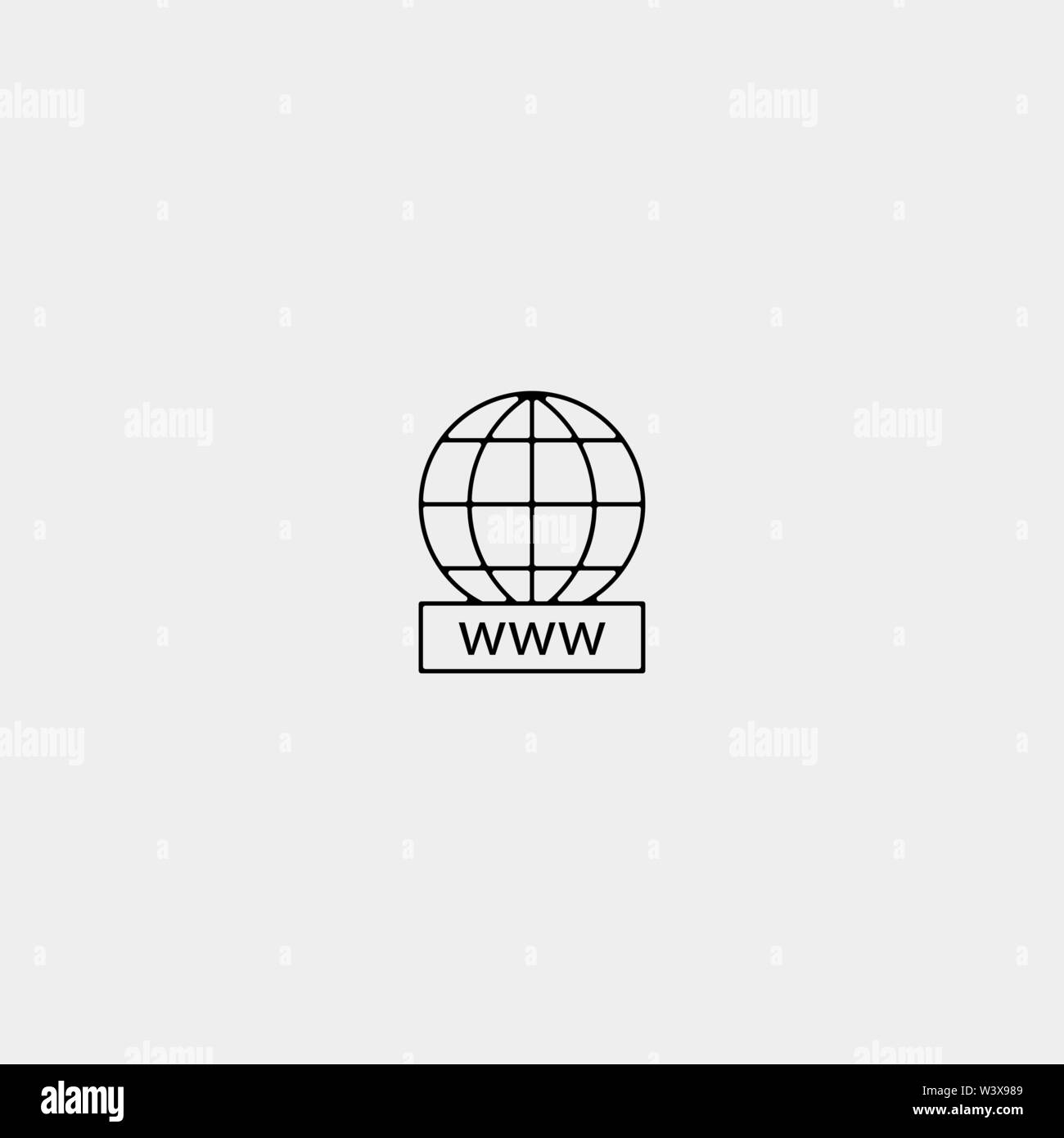 Click to go to website or internet line art icon for apps and websites ...