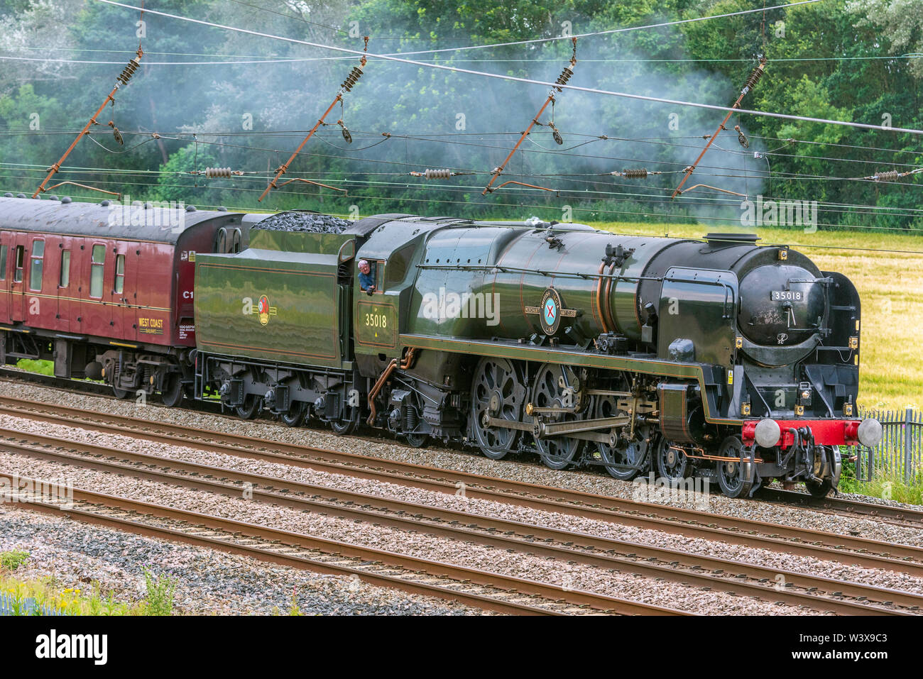 Sr merchant navy class steam hi-res stock photography and images - Alamy