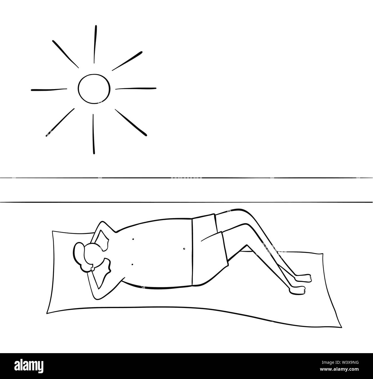 Person Lying Down Drawing