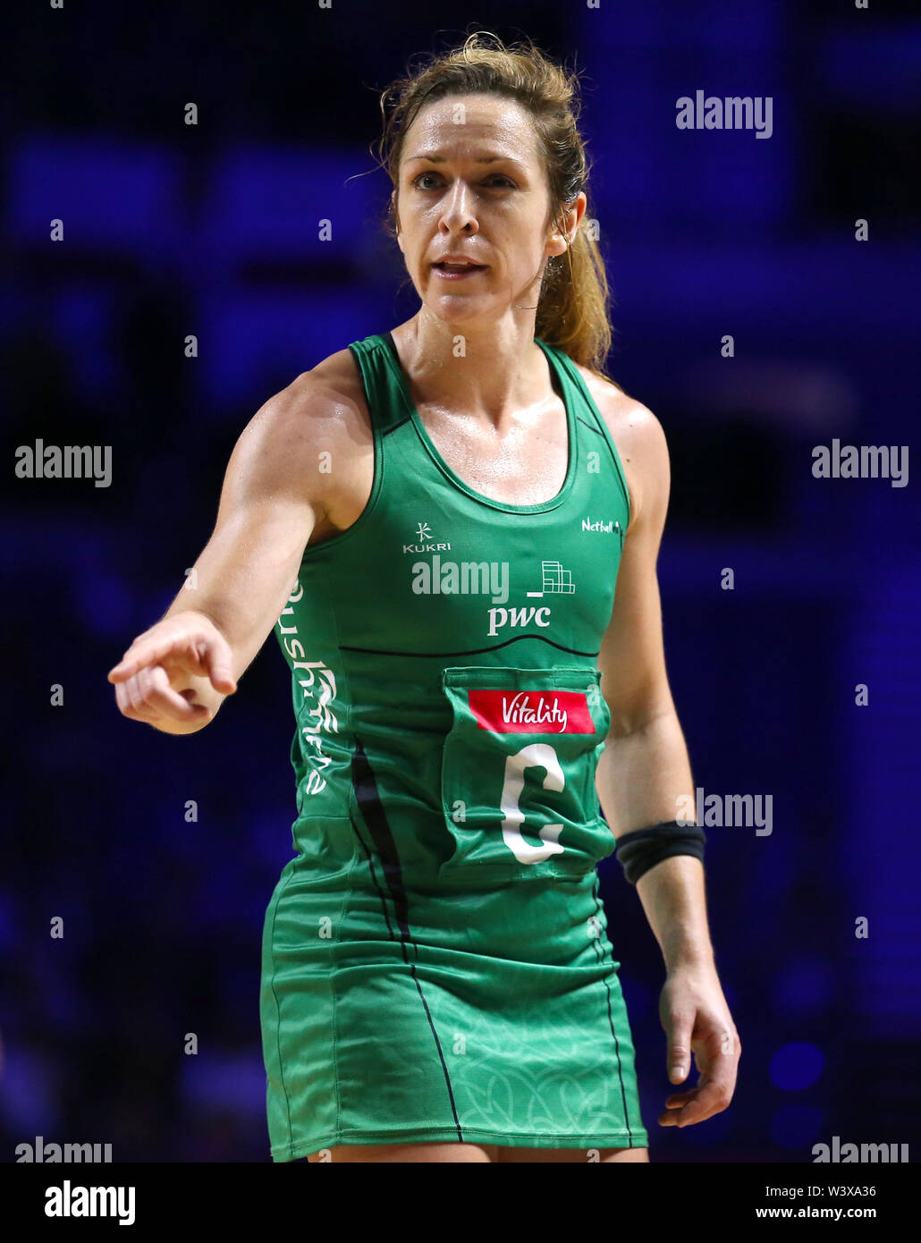 Northern Ireland's Caroline O'Hanlon gestures during the Netball World ...
