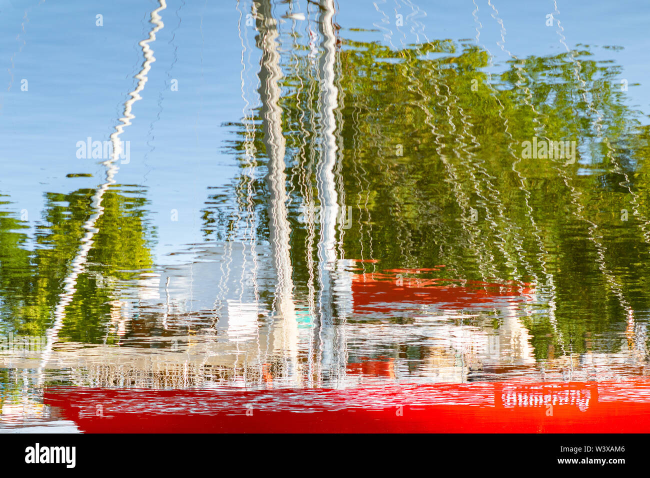 Water reflection of a ship Stock Photo - Alamy