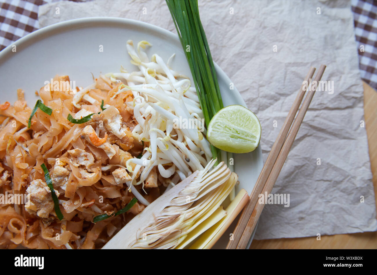 Pad thai dish on white hi-res stock photography and images - Alamy