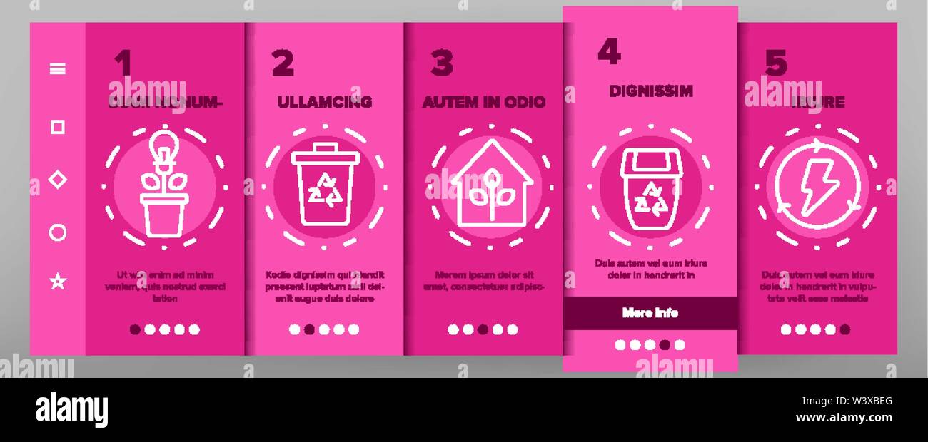 Recycle, Garbage Sorting Vector Onboarding Stock Vector Image & Art - Alamy