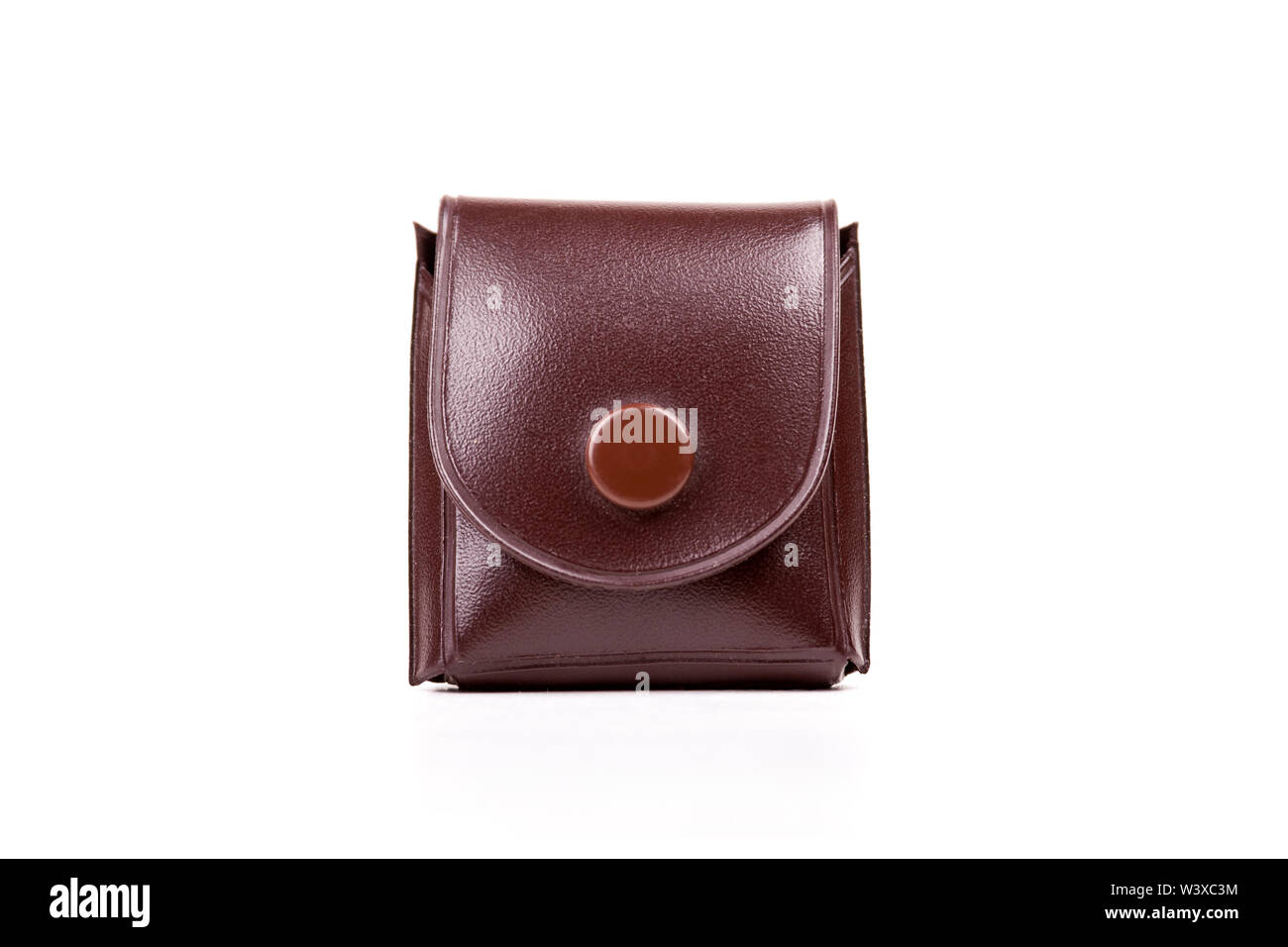 Small mini vintage styled leather pocket case for a watch, ring or a ...