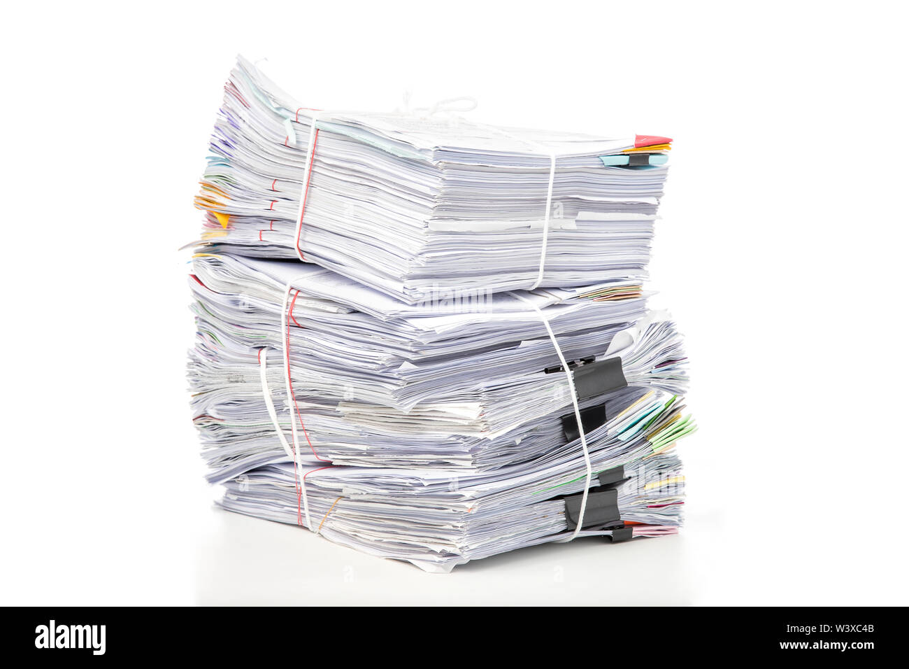 Stack of Documents isolated on white background. Documents pile Stock ...