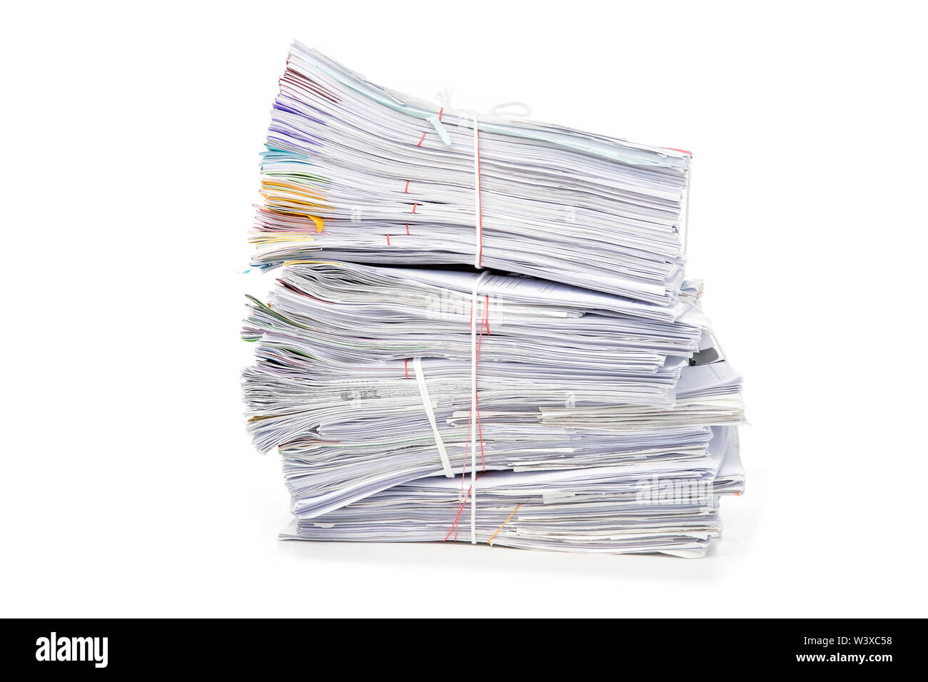 Stack of Documents isolated on white background. Documents pile Stock ...